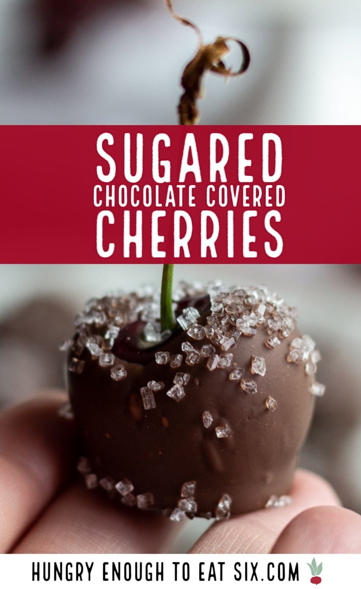 Chocolate Covered Cherries (with some sparkly sugar!) — Hungry Enough ...